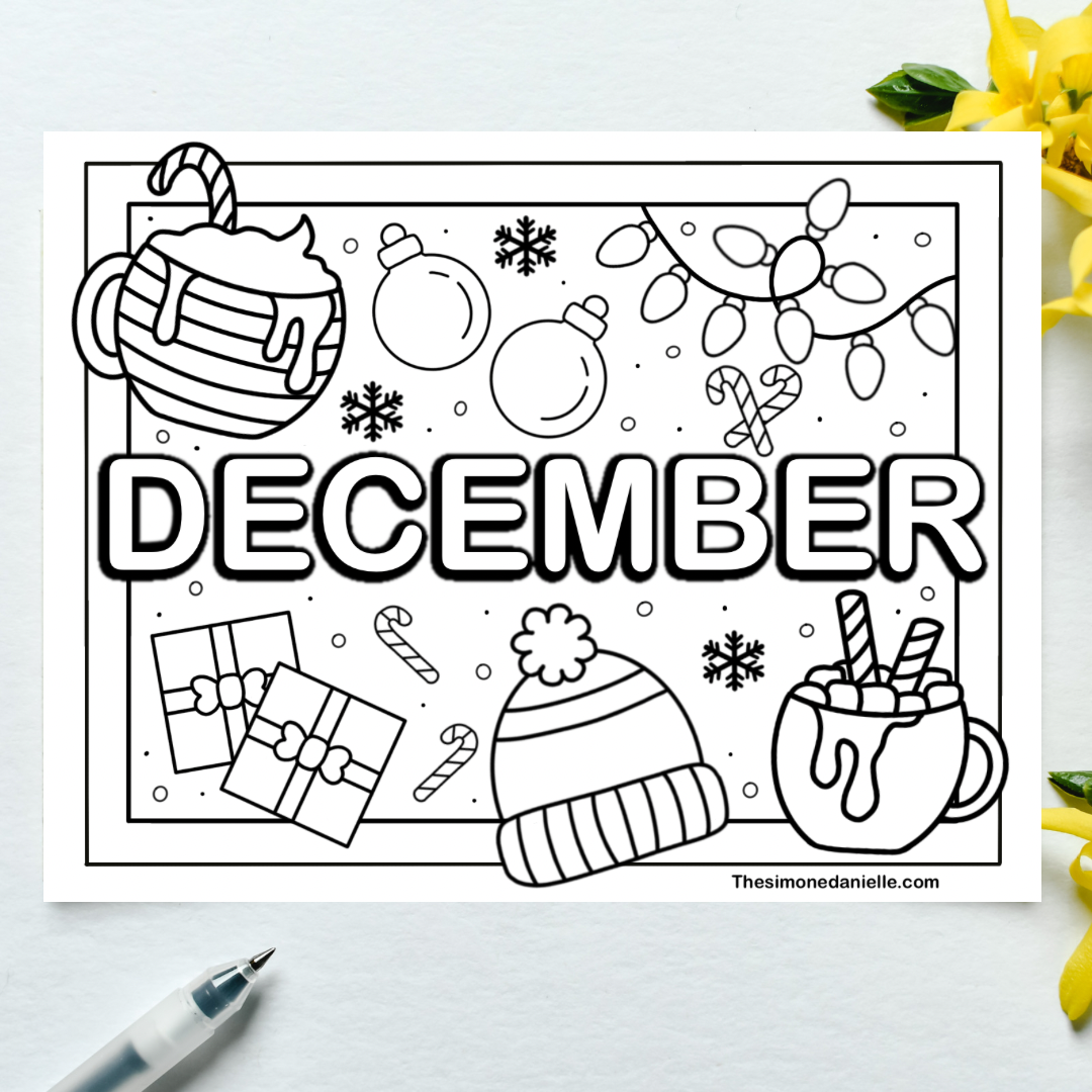 December Holiday Coloring Page – TSD