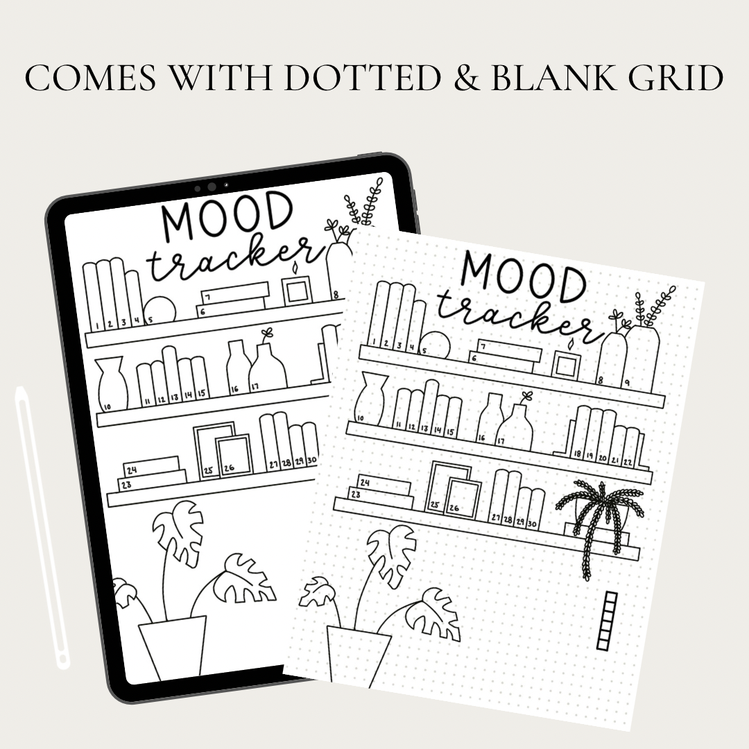 30 Day Bookshelf Mood Tracker | Digital Template – TSD